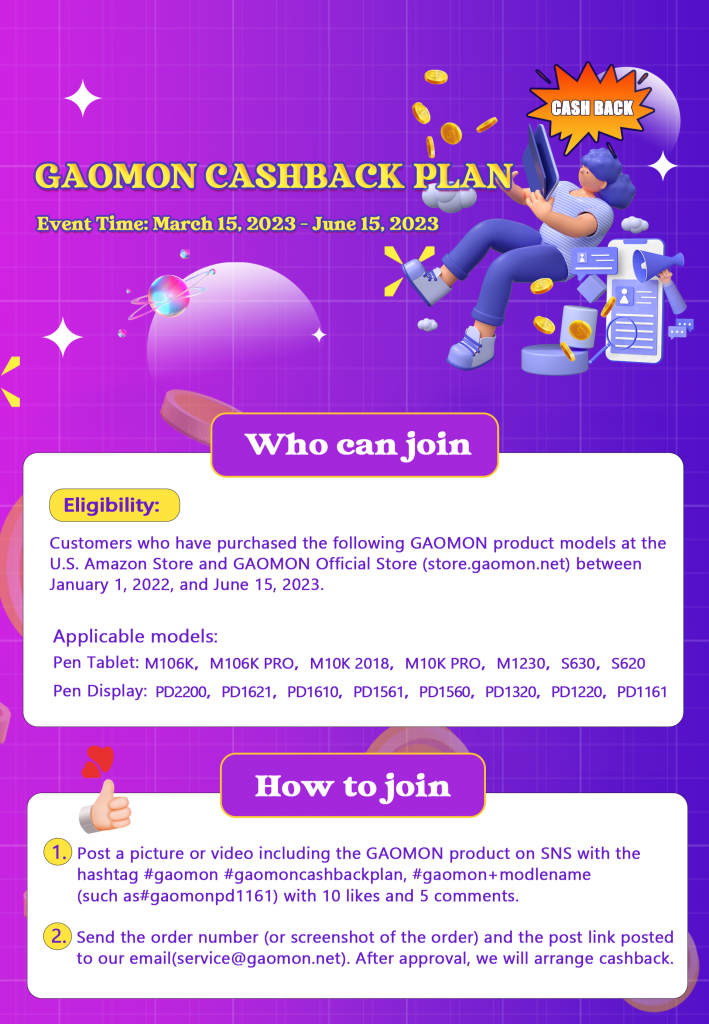 GAOMON CASHBACK PLAN